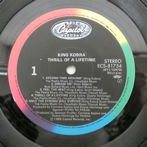 Yahoo オークション 48136507 【帯付】king Kobra Thrill Of A Lif