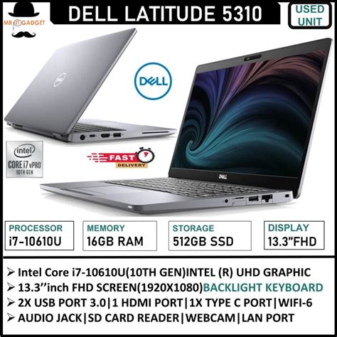 Dell Latitude 5310 5300 Core I7 I5 10610u 10th Gen 13 3 Fhd Screen Upto 1tb Ssd Window 11pro