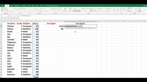 how to use averageif and averageifs in ms excel to calculate average