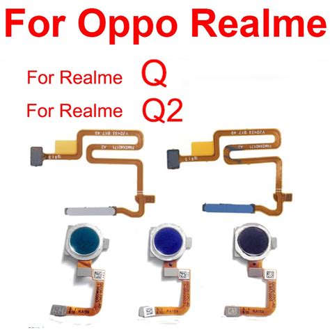 For Realme Q Q2 5g Fingerprint Sensor Power Button Finger Sensor With Frame Unlock Touching