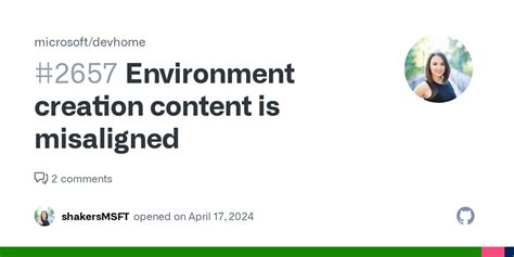 Environment Creation Content Is Misaligned · Issue 2657 · Microsoft
