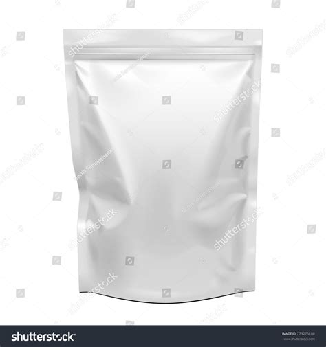 빈 음식은 유연한 파우치 스낵봉지를 올려라mock 스톡 벡터로열티 프리 773275108