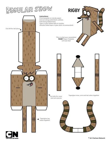 Regular Show Papercraft Paper Foldables Custom Paper Craft By Bryan