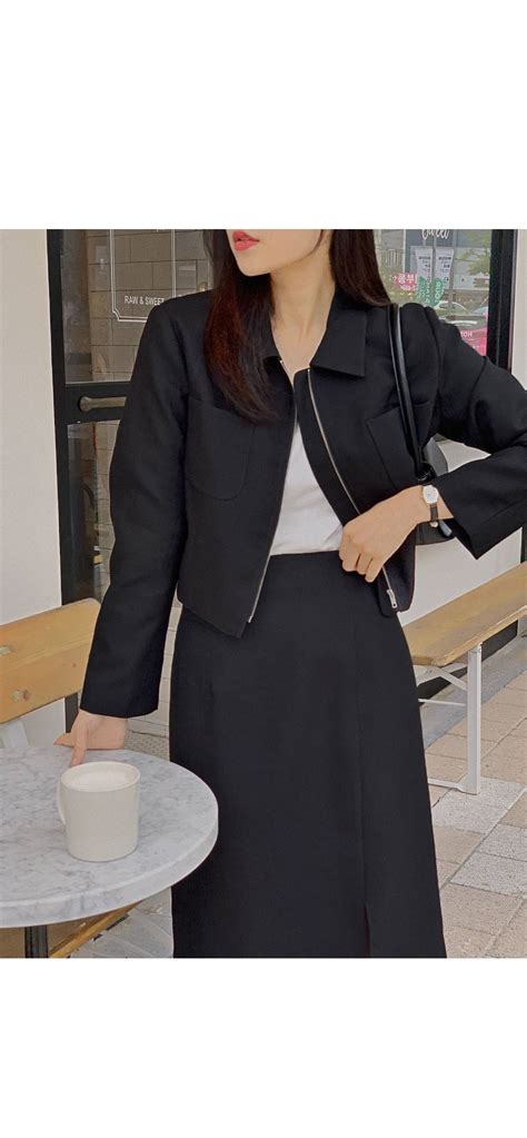 Made 페빗 트위드 카라넥 투포켓 집업 자켓트임 롱 스커트 투피스set44~100 ♥핫핑♥