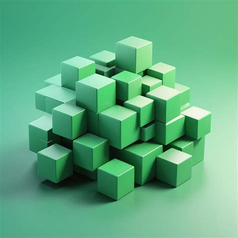 Abstract 3d Rendering Of Geometric Shapes A Composition In Dimensions Premium Ai Generated Image