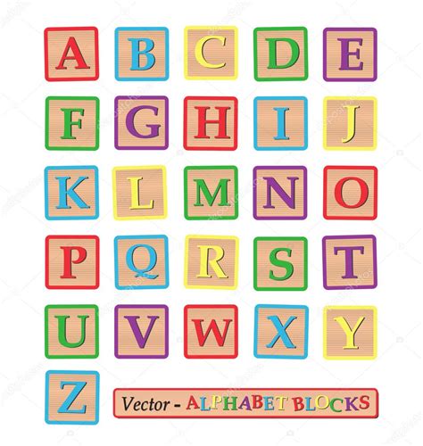 Alphabet Blocks Stock Vector Nmarques74 12208668