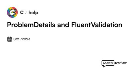 Problemdetails And Fluentvalidation C