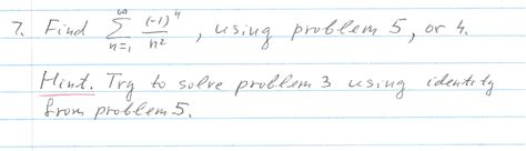 Solved 7 Find N 1n2 1 N Using Problem 5 Or 4 Hint Chegg Com