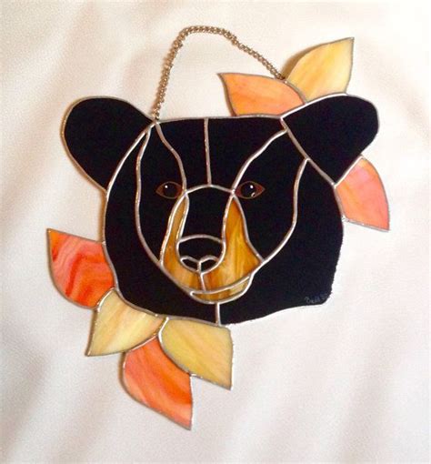 Grizzly Bear Black Bear Stained Glass Pattern