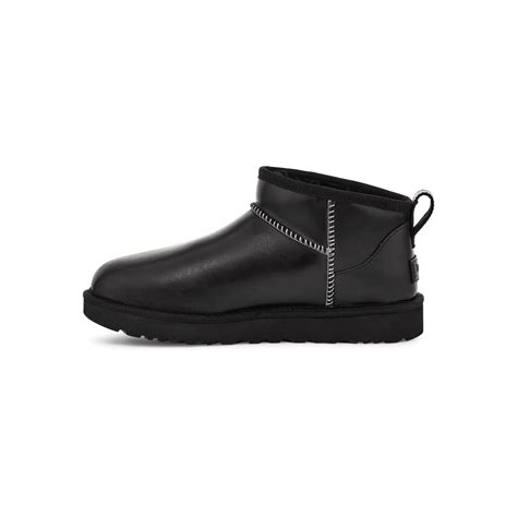 Ugg 1163490 Classic Ultra Mini Lthr Blk A Step Ahead Footwear