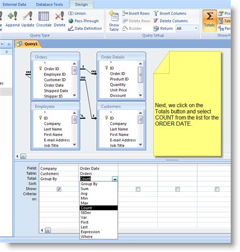 how to create a grouped query btab development