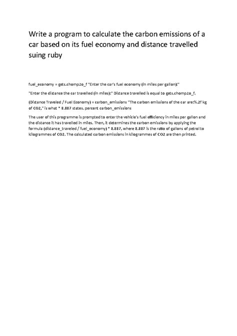 Compo 6076 Carbon 10 Ruby Write A Program To Calculate The Carbon