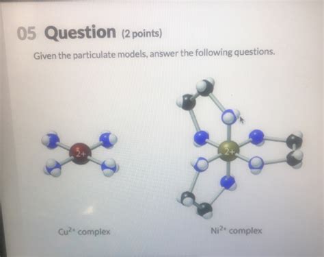Solved Question Points Given The Particulate Models Chegg