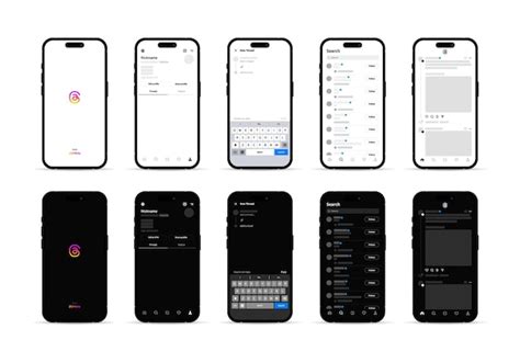 Premium Vector Thread Mockup Set Screen Social Media And Social Media Interface Social Media