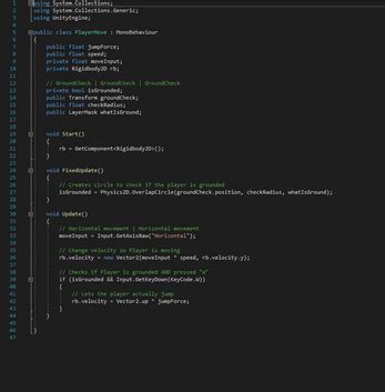 Platformer Movement Script C Very Simple By Saubstauga