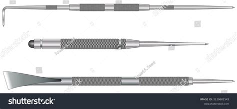 Double Ended Hardened Steel Engineers Scriber Stock Vector Royalty