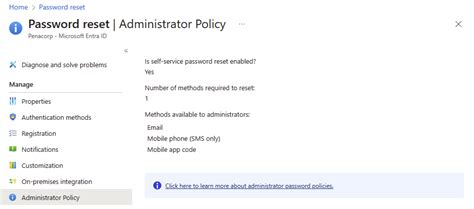 Password Reset Administrator Policy Problem Microsoft Qanda