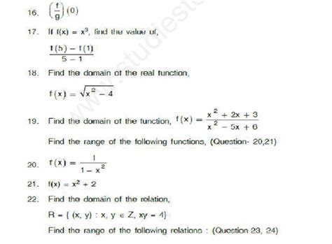 Cbse Class 11 Mathematics Sets Assignment Set A