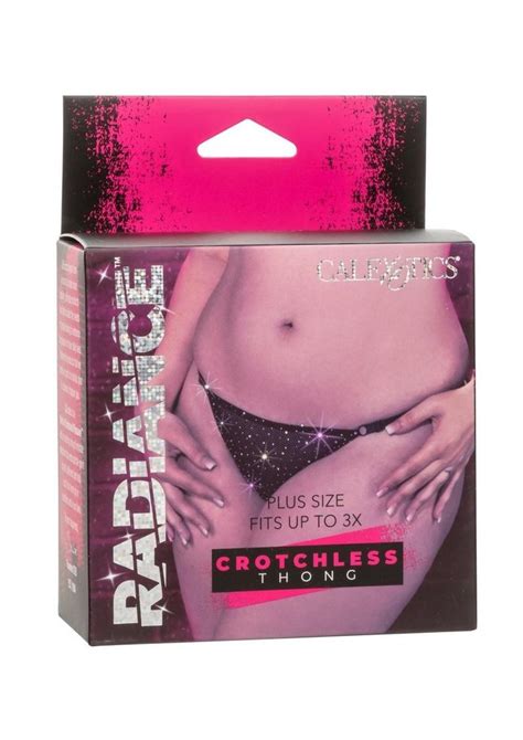 Radiance Crotchless Thong Plus Size Black Daw Online