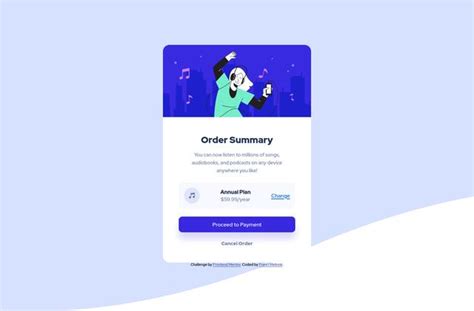 Frontend Mentor Order Summary Card Flex Bem Css Reset Coding Challenge Solution