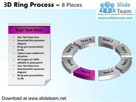 3 D Display Pie Chart Process 8 Pieces Powerpoint Presentation Slides And Ppt Templates Ppt