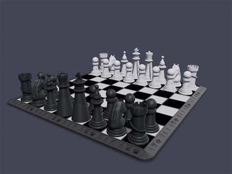 3d Chess Set Modular Chess Board Stl Files For 3d Printers Build Your Own Chess With This