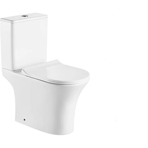 Безободковый унитаз компакт с сиденьем дюроплас Alcora Adele Lt 2182a Ruf выгодная цена