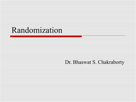 Type Of Randomization Pptx