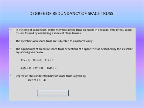 Degree Of Redundancy Of Space Truss Pptx