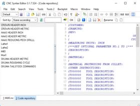 CNC Syntax Editor Screenshots AGG Software