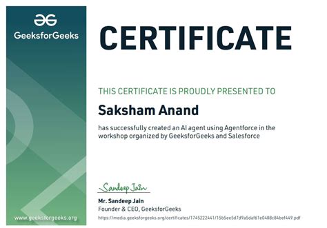 Salesforce Agentforce Ai Automation Trailhead Conversationalai… Saksham Anand
