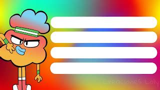 Creaciones Loly Etiquetas Escolares El Increible Mundo De Gumball