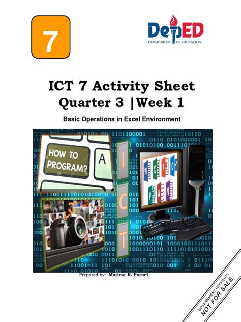 Ict 7 Activity Sheet Quarter 3 Week 1 Pdf Microsoft Excel
