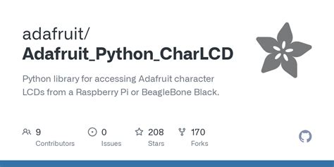 GitHub Adafruit Adafruit Python CharLCD Python Library For Accessing Adafruit Character LCDs