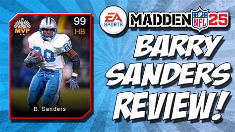Madden 25 Ultimate Team Barry Sanders 99 Overall Player Review Nfl
