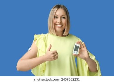 Woman With Glucose Sensor Glucometer Images Stock Photos D Objects Vectors Shutterstock