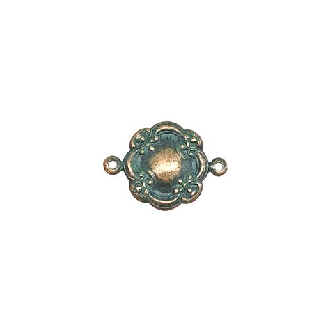 Floral Connector Aqua Copper Patina Connector Victorian Style Floral Us Made Bsue
