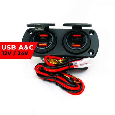 USB Type A C Output Socket V V SolarHUB