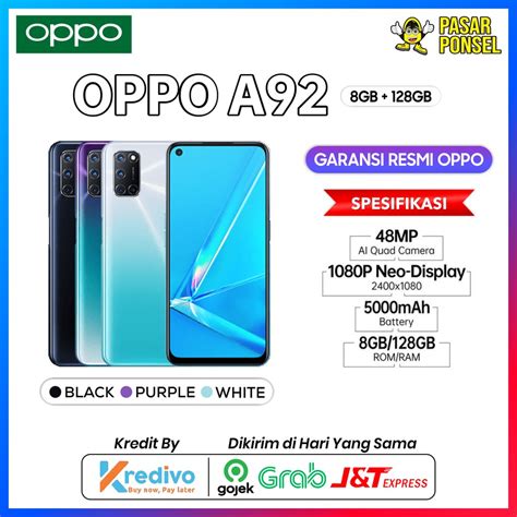 Jual HP OPPO A92 CPH2059 A92 8 128GB GARANSI RESMI TERMURAH SESURABAYA Indonesia Shopee Indonesia