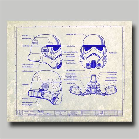 star wars helmet darth vader blueprint disney world etsy