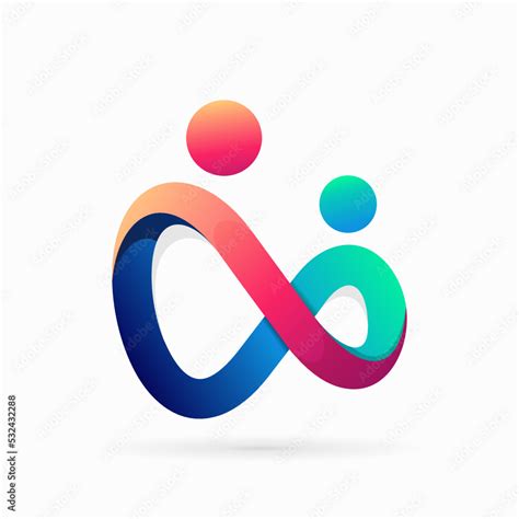 Infinity People Logo Design Stock Vector Adobe Stock