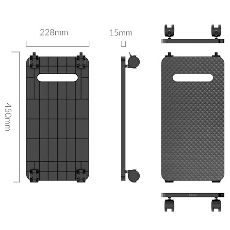 New ORICO Computer Towers Stand Cart PC Cases Mobile Adjustable Computer CPU Holder With