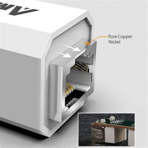 Ampcom Rj45 Connector 8p8c Female Extender Lan Con Grandado