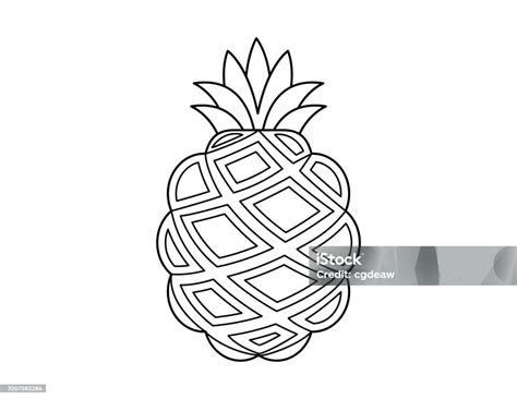 파인애플 색칠 공부 템플릿에 대한 개요 파인애플 아이 일러스트 워크 시트 인쇄 가능 0명에 대한 스톡 벡터 아트 및 기타 이미지 0명 Star Gooseberry