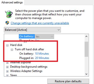 How To Turn Off Hard Disk After Idle In Windows My Windows Hub