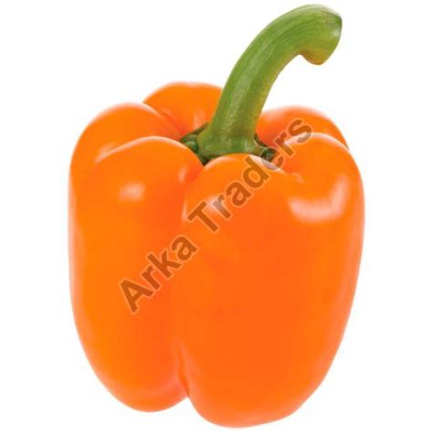 Fresh Orange Capsicum For Cooking Style Natural At Rs 20 In