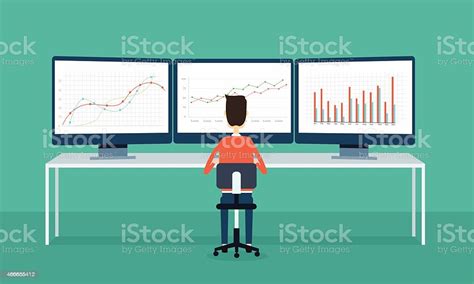 Business People On Monitor Report Graph And Seo On Web Stock
