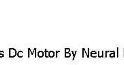 Speed Control Of Brushless Dc Motor By Neural Network Pid Controller