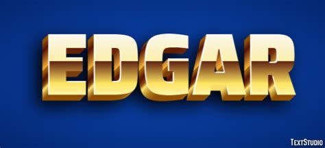 Edgar Text Effect And Logo Design Name