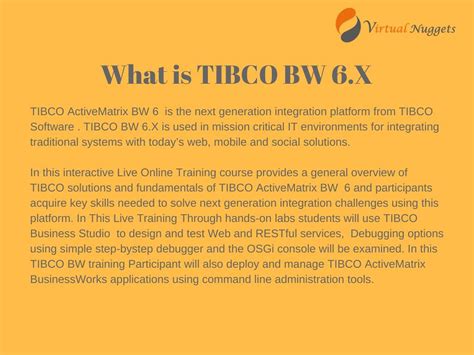 ppt tibco amx bw 6 x online training self learning videos powerpoint presentation id 7522034